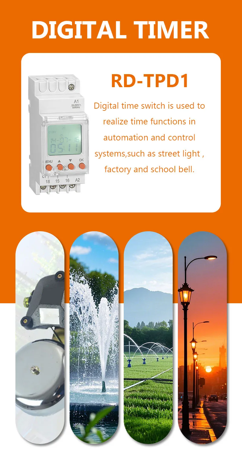 RELETEK RD-TPD1 Digital Weekly Timer - Durable & Programmable