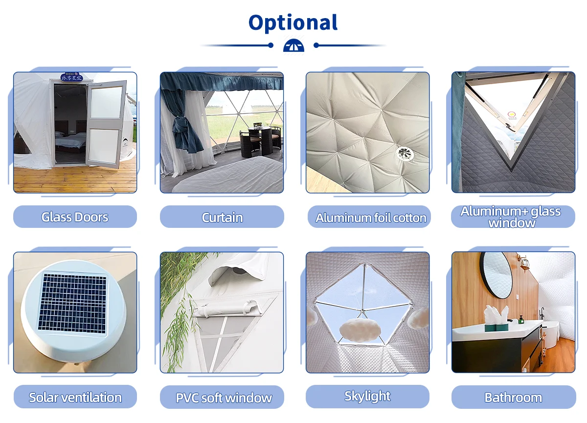 Outdoor Waterproof PVC Glamping Safari Round Igloo Tent