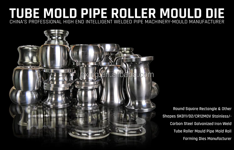 Gxg Skd11/d2/cr12mov/ts4 Stainless/carbon Steel Weld Tube Roller Mould Pipe Mold Roll Forming ...