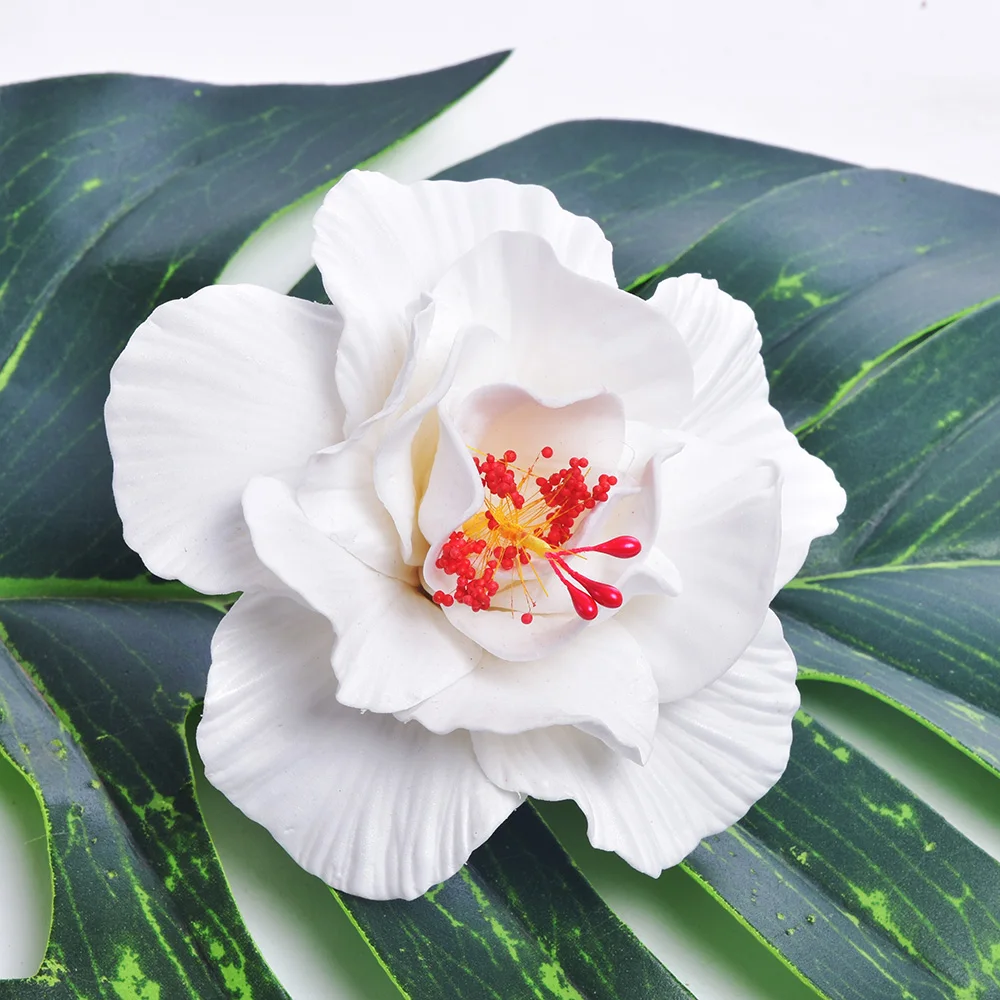 12cm Eva Foam Multilayer Artificial Hibiscus Hair Pick Hawaiian Flower ...