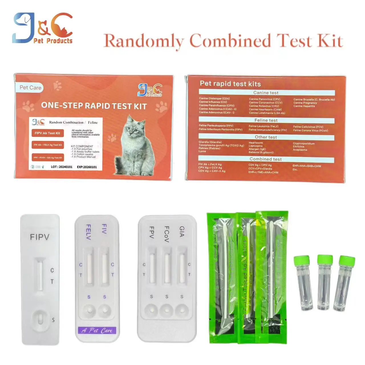 Veterinary Detect Feline Leukemia /feline Immunodeficiency Felv/fiv Ab ...