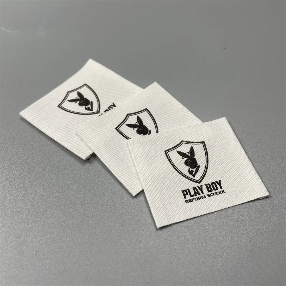 Luxury Cotton Print Label Custom Labels Print Cotton Silk-screen Neck ...
