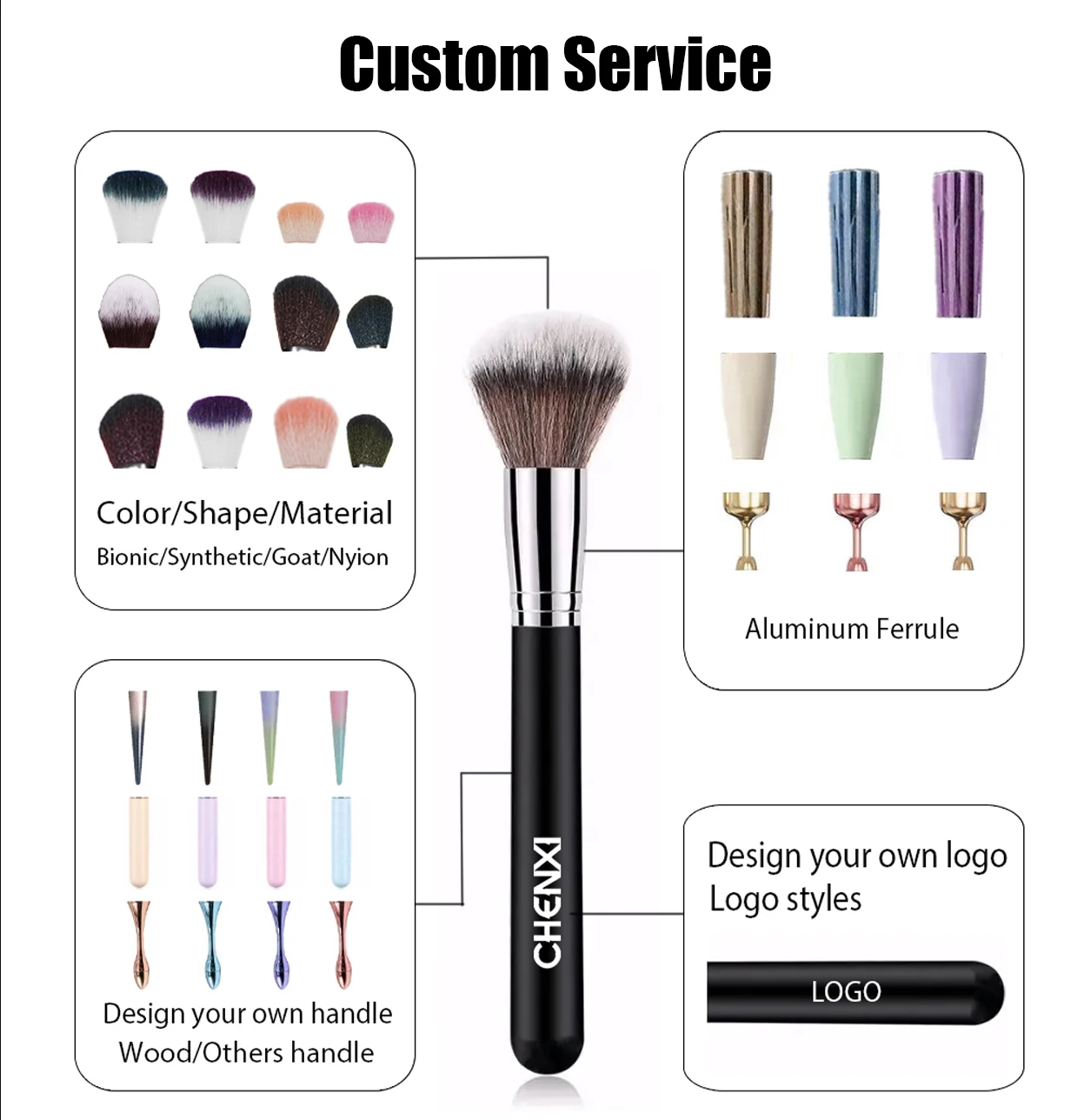High Quality Custom Luxury Rhinestone Makeup Brush Set Unique ...