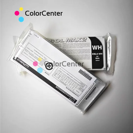 Original Roland Eco-Sol MAX 2 ESL4 Ink (220ml Cartridge) White ESL4-WH