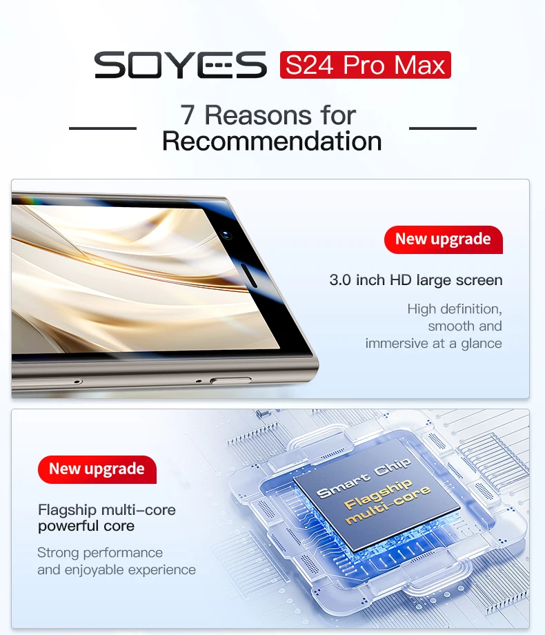 S24 Pro Max - Compact 3inch Quad Core Smart Phone with 4G LTE