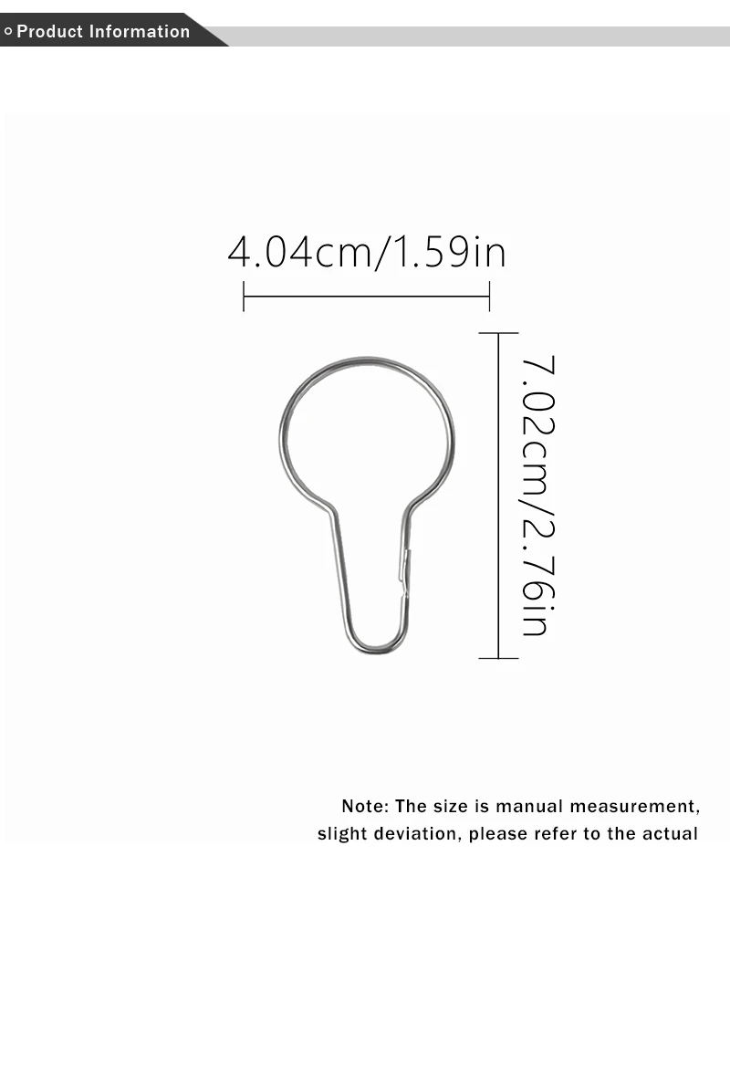 70*40mm Beadless Gourd Buckle Gourd Type Shower Curtain Hook for ...