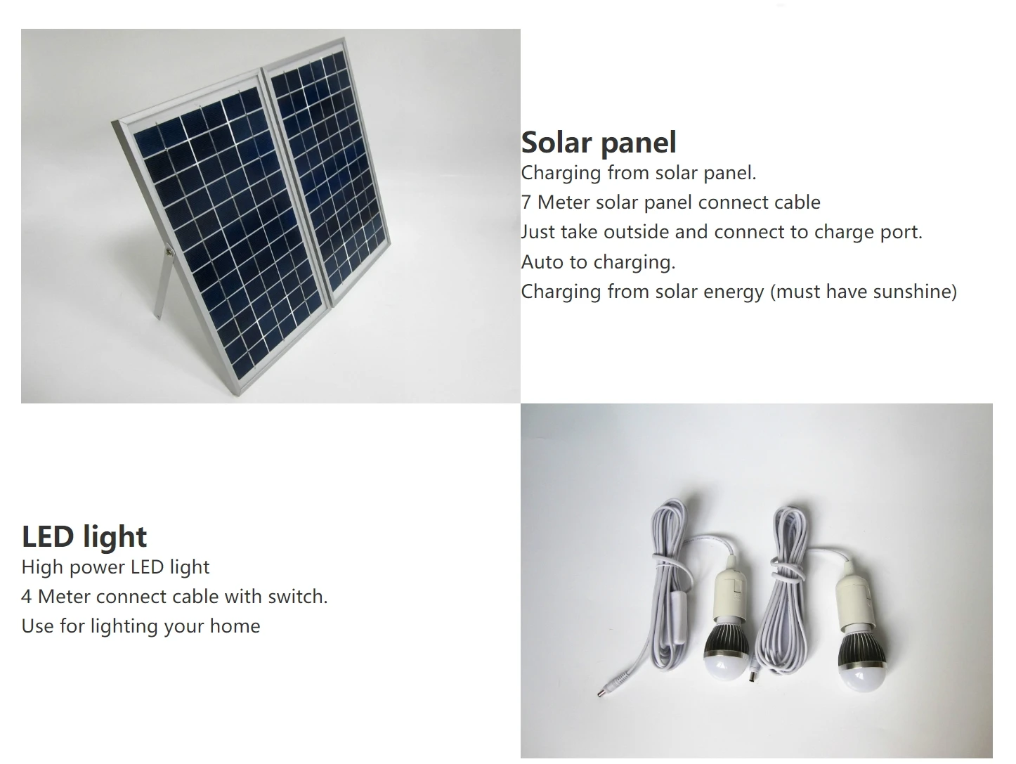 20W Solar Lights Kits DC Home Solar Lighting System Solar Generator ...