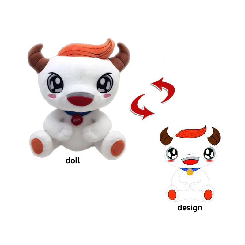 Design Your Own Doll 3D Face Plush Doll China Custom