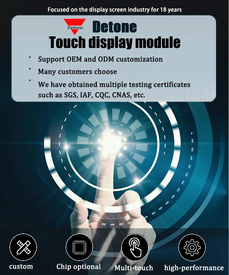 Pcap Touch Panel 3.5 4.3 5 7 10.1 Inch High Brightness Tft Touch Lcd ...