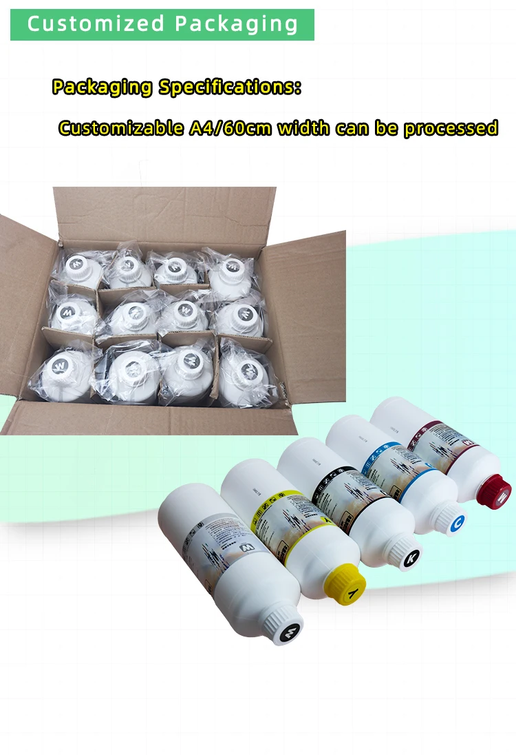 Qingyi Cmyk White Dtf Inks 1000ml Per Bottle Direct To Film Inkjet ...