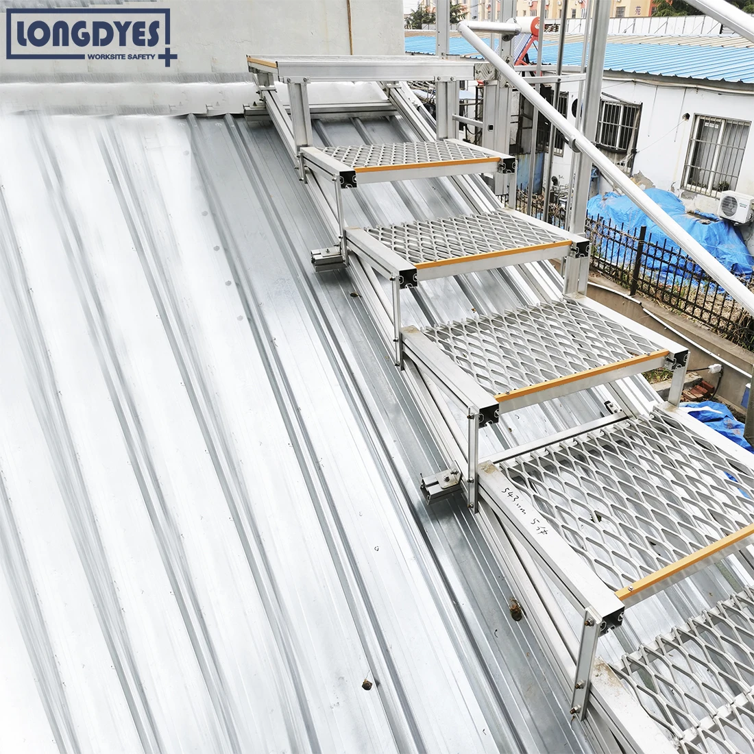 Aluminum Walkways Catwalk Roofwalks Crossover Ramps Roof Access Platform System Customized ...