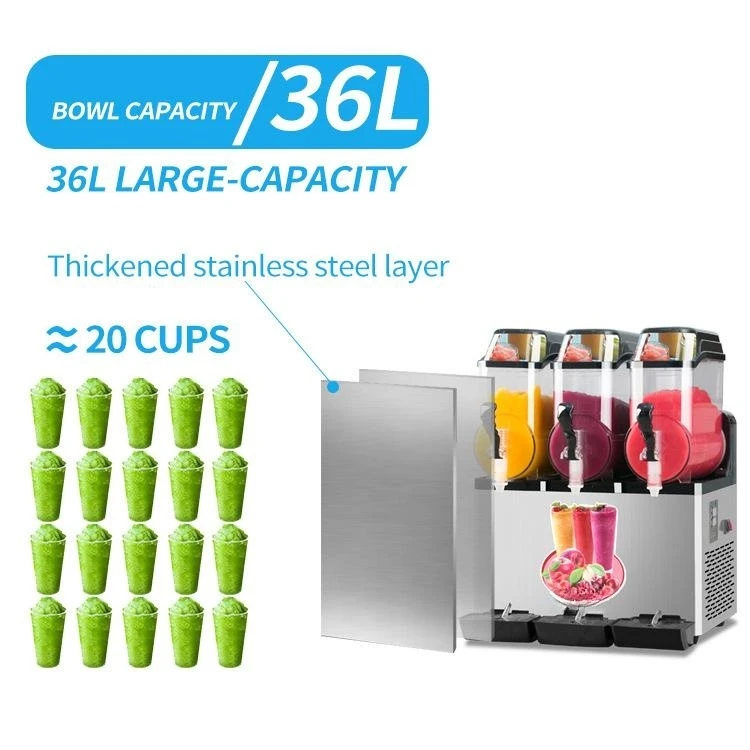 High Quality 3 Tanks Frozen Drink Slush Maker Cheap Price Slushy Making ...