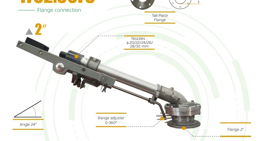 50 Turbo Vortex Spray Gun - Efficient Agricultural Irrigation