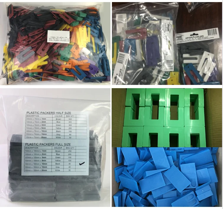 75mm 90mm 140mm Plastic Packer Shims Building Construction Material Window Packer Plastic Shim ...