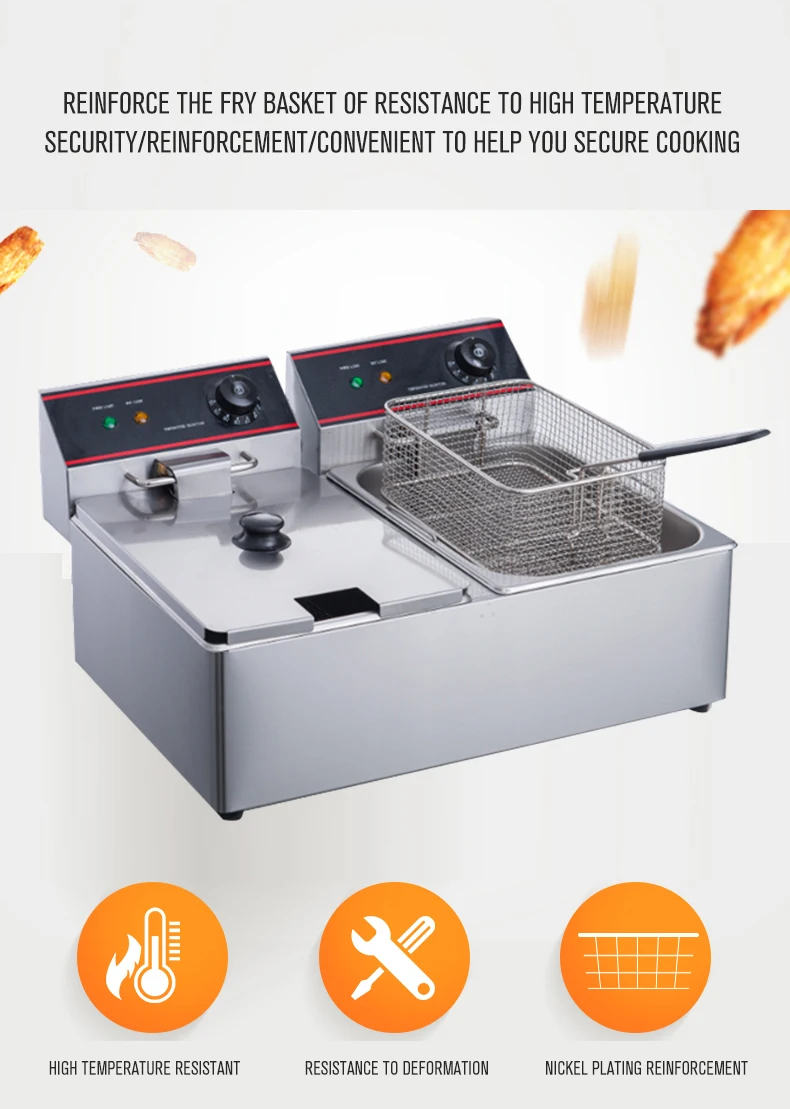 6 L Double Fried Commercial Electric Furnace Blast Furnace Automatic ...