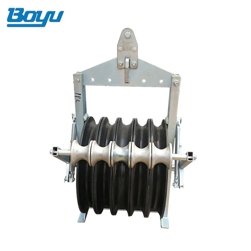 Cable Pulling Pulley Stringing Conductor Pulleys With Grounding Wheels ...