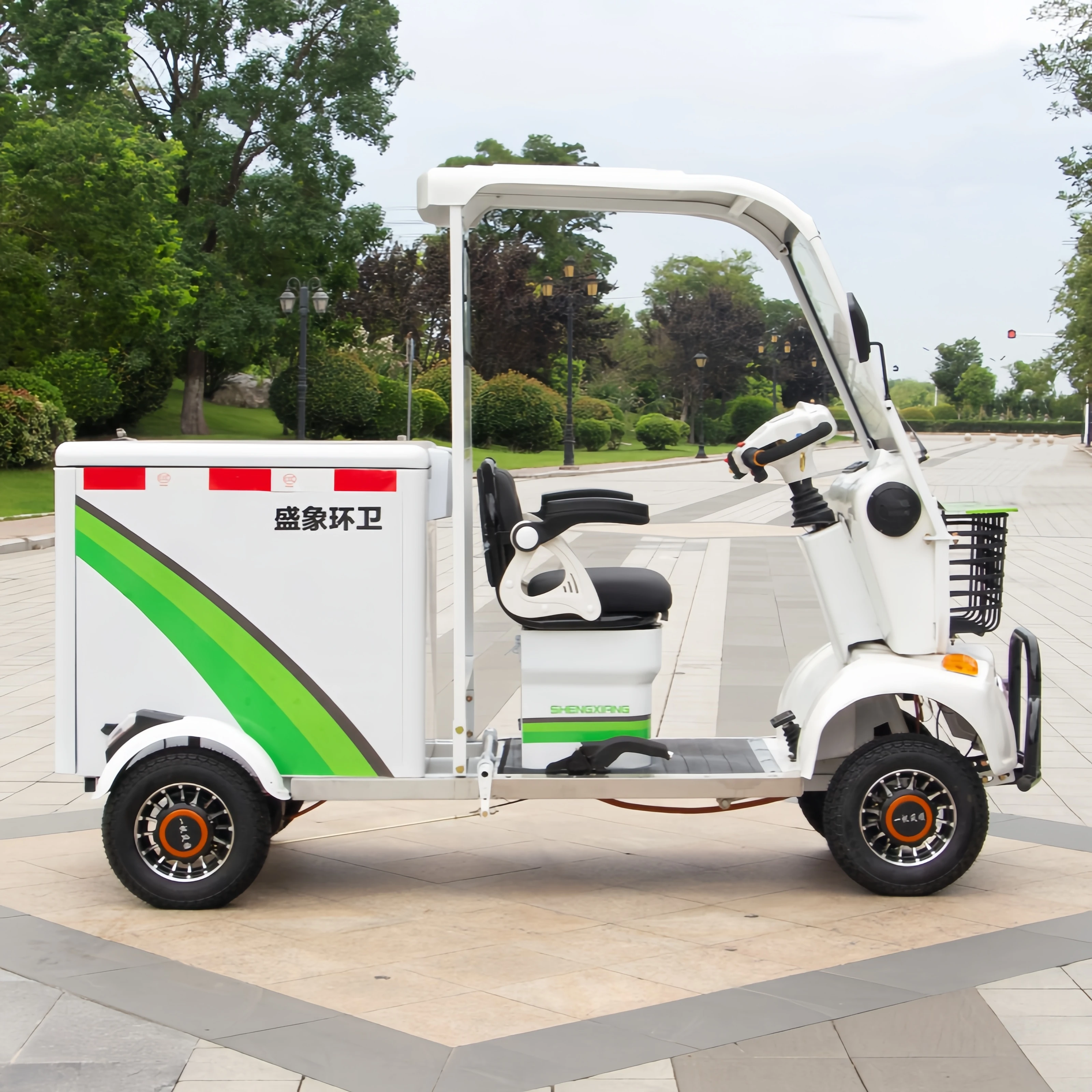 Custom Wholesale 4 Wheel 48V 800W Electric Garbage Truck Collection ...