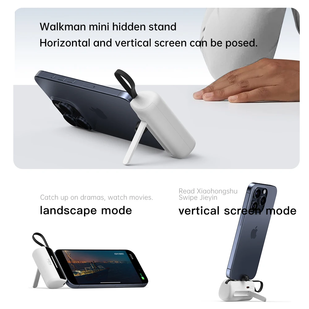 Factory Super Mini Portable Capsule 5000mah Type C For Lightning Mobile ...