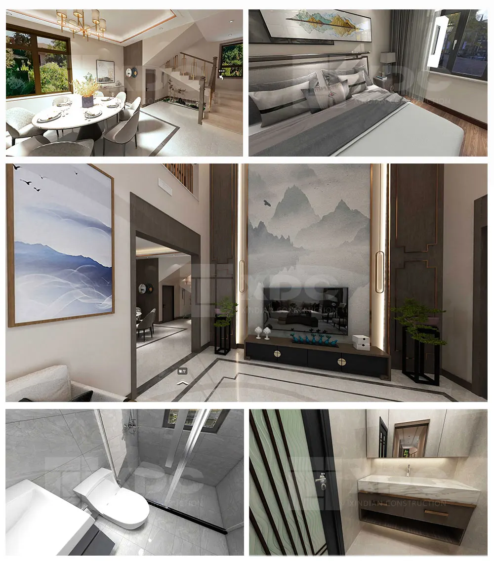 Heavy Steel Structure Frame House for Family Residence Villa Durable ...