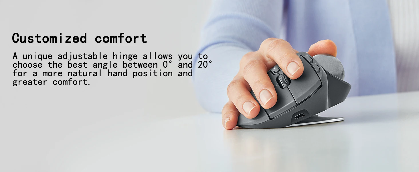 Logitech MX Ergo Wireless Ergonomic Mouse for Computer