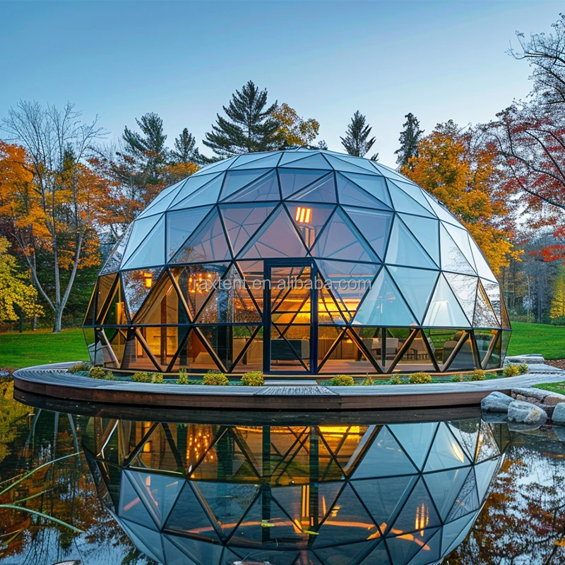Eco Geodesic Dome Glass House Tent - Waterproof Glamping Cabin for All ...