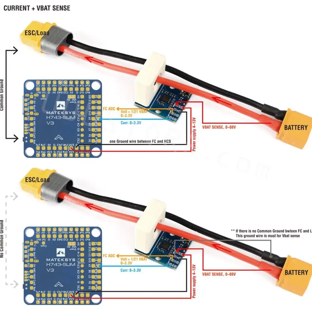 Matek Hall Current Sensor 150a Hcs-150a For H743 Slim V3 Flight ...