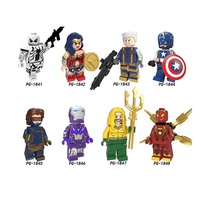 Super Heroes Anti-venom Cable Cyclops Arthur Curry Mini Building Blocks ...