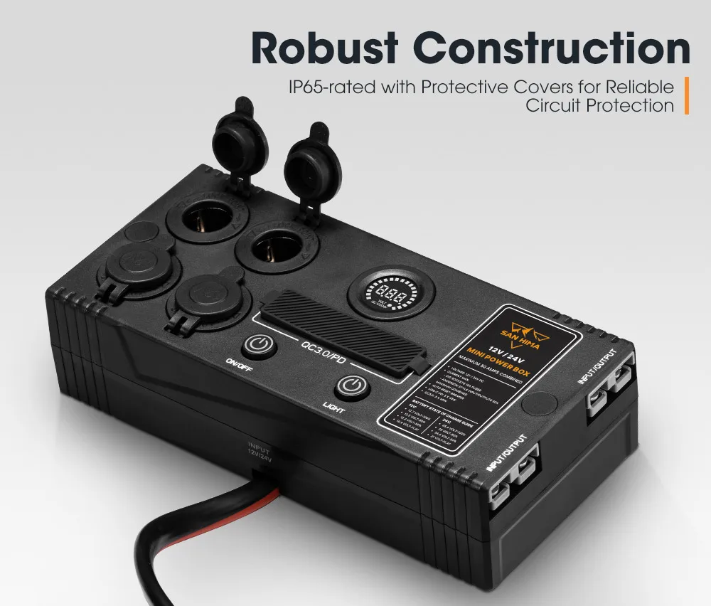 SAN HIMA 12V Control Box - Power Hub for RV & Camping