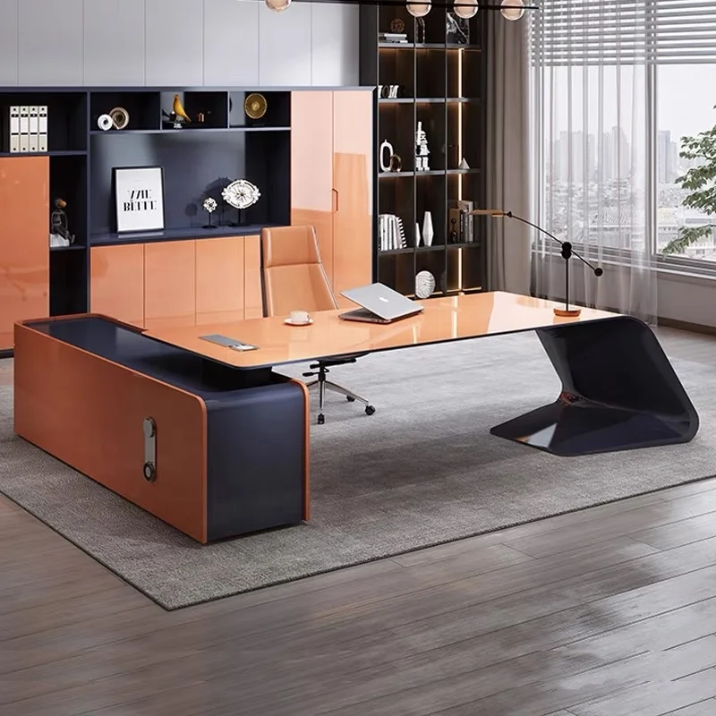 High End Executive Modern Office Table High Gloss Boss Office Desk ...