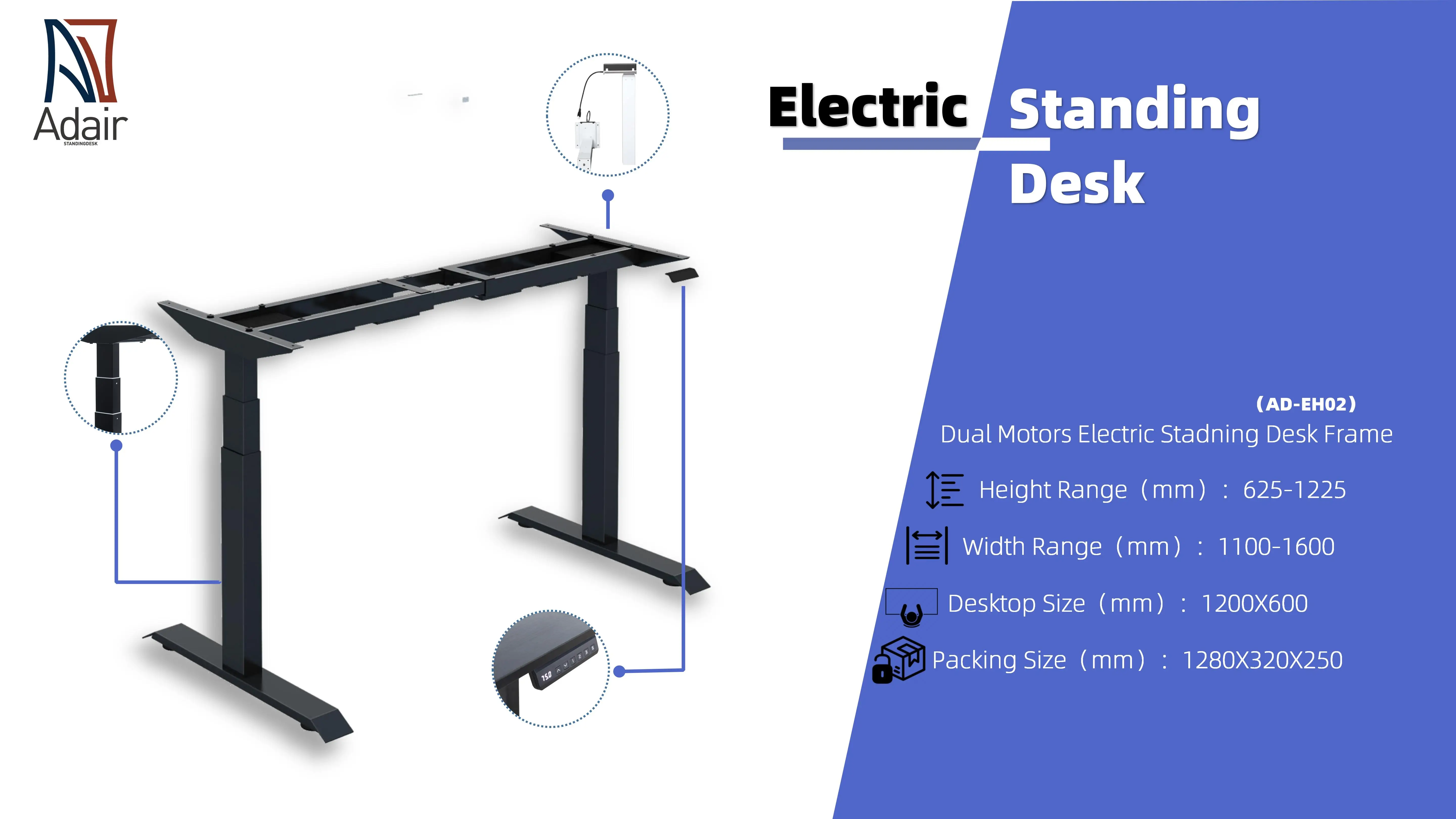 Ada Computer Desk - Electric Height Adjustable Office Furniture