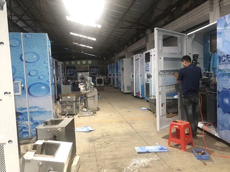 Automatic Combined 800gpd Water 450kg Cube Ice Vending And Water Vendo ...