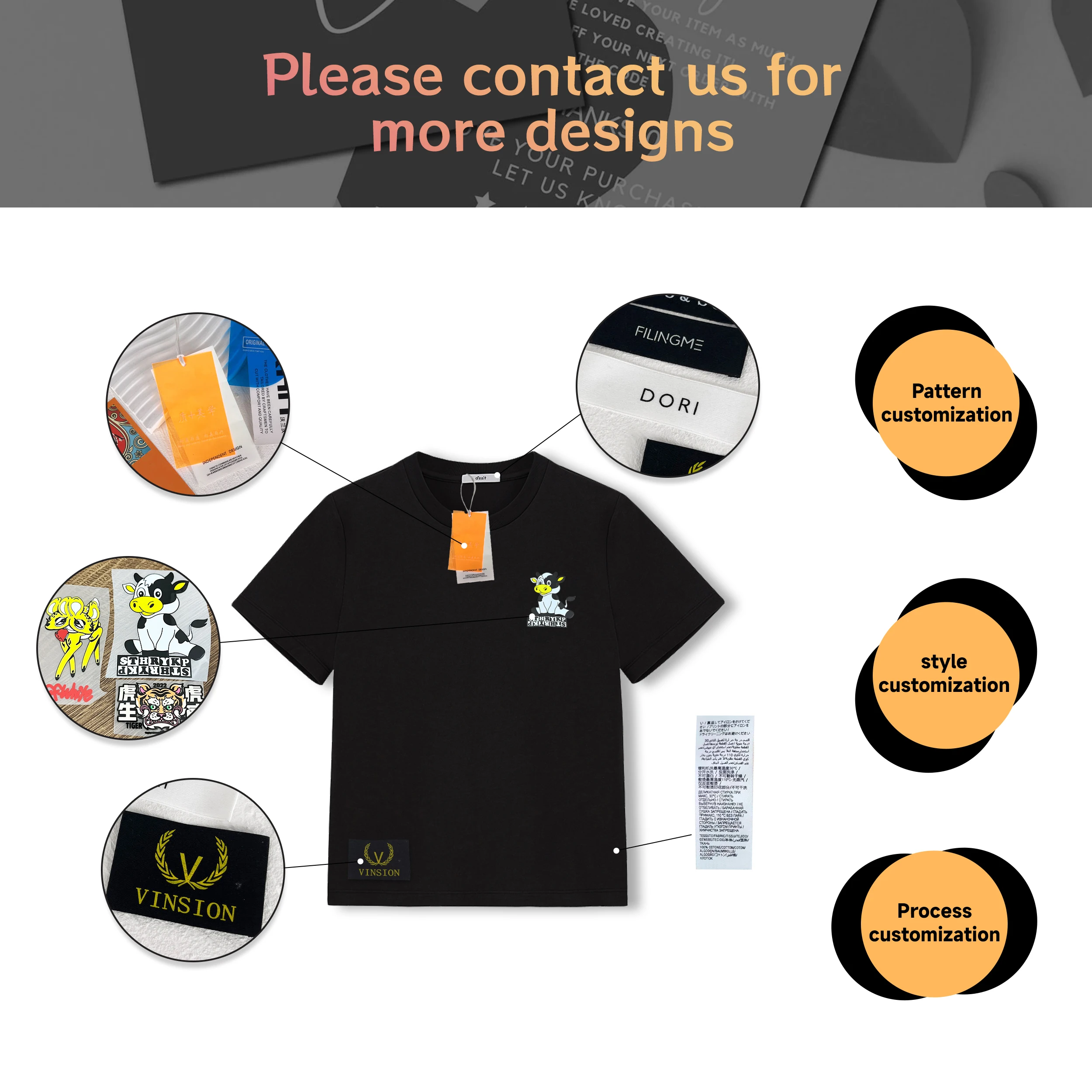 High Quality Factory Custom Garment Clothes Woven Label Fold Tag/woven ...