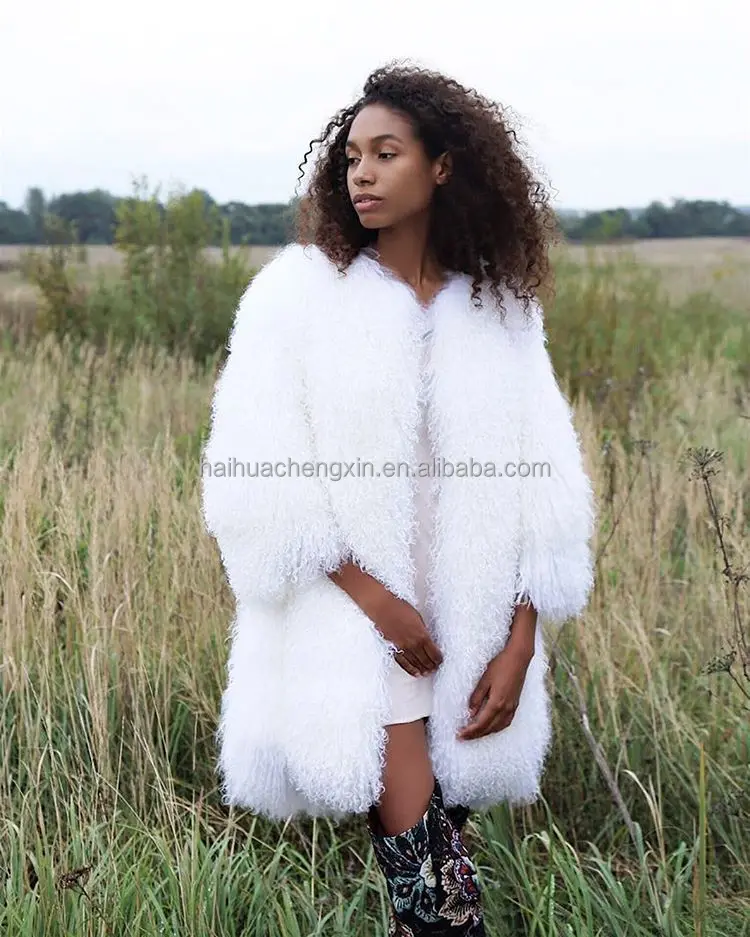 Wholesale Winter Tibet Fur Jacket - Real Mongolian Fur Coat Women