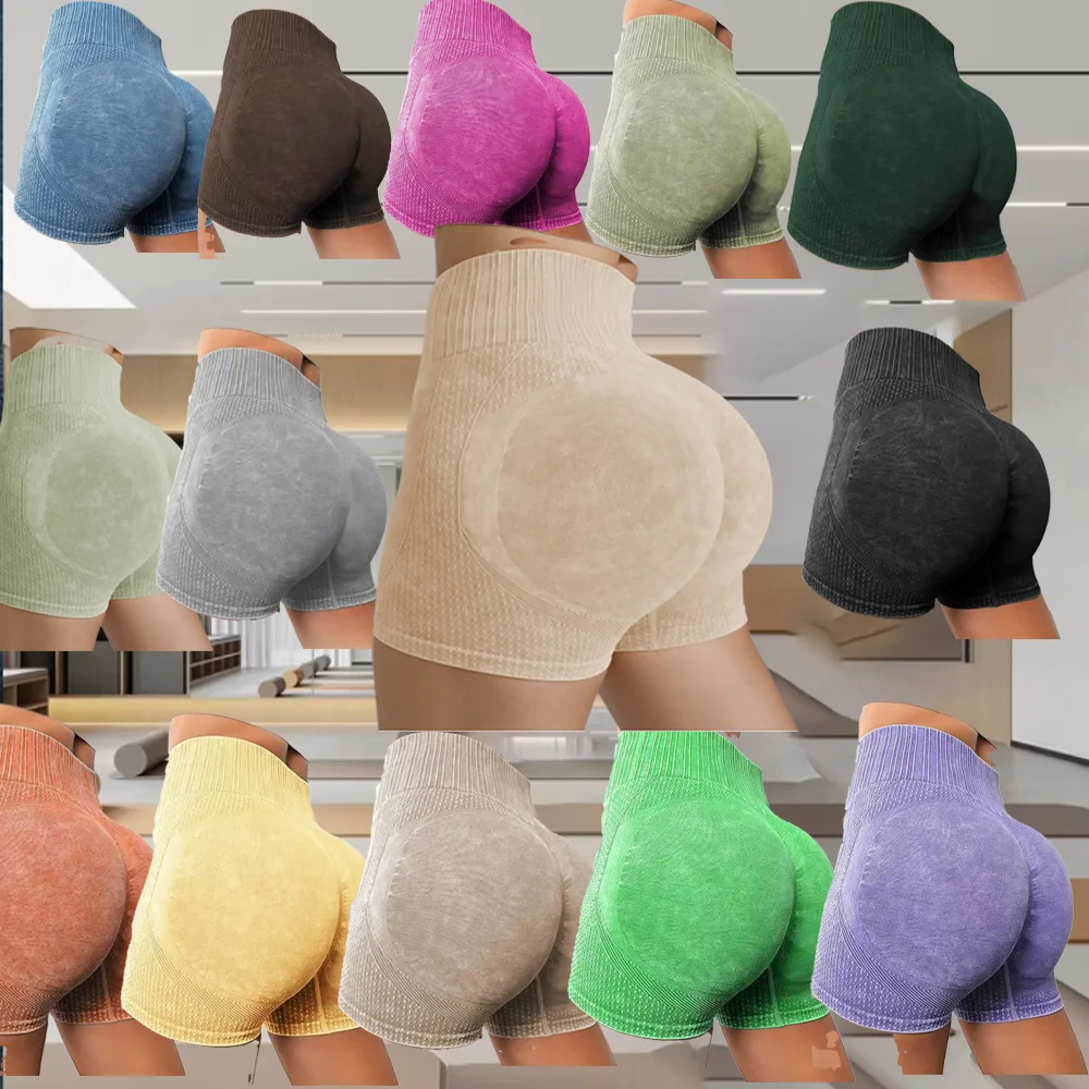 GC Acid Wash Yoga Pants Ropa Deportiva Mujer Leggings for Women Gym Fitness Sets Legging Push up ...