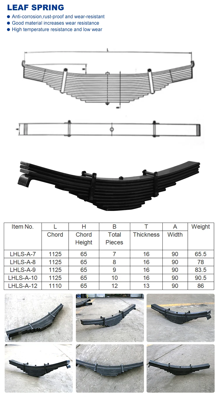 Oem Truck Parts Leaf Springs Aluminum Standard Universal Trailer Suspension Various Types Leaf ...