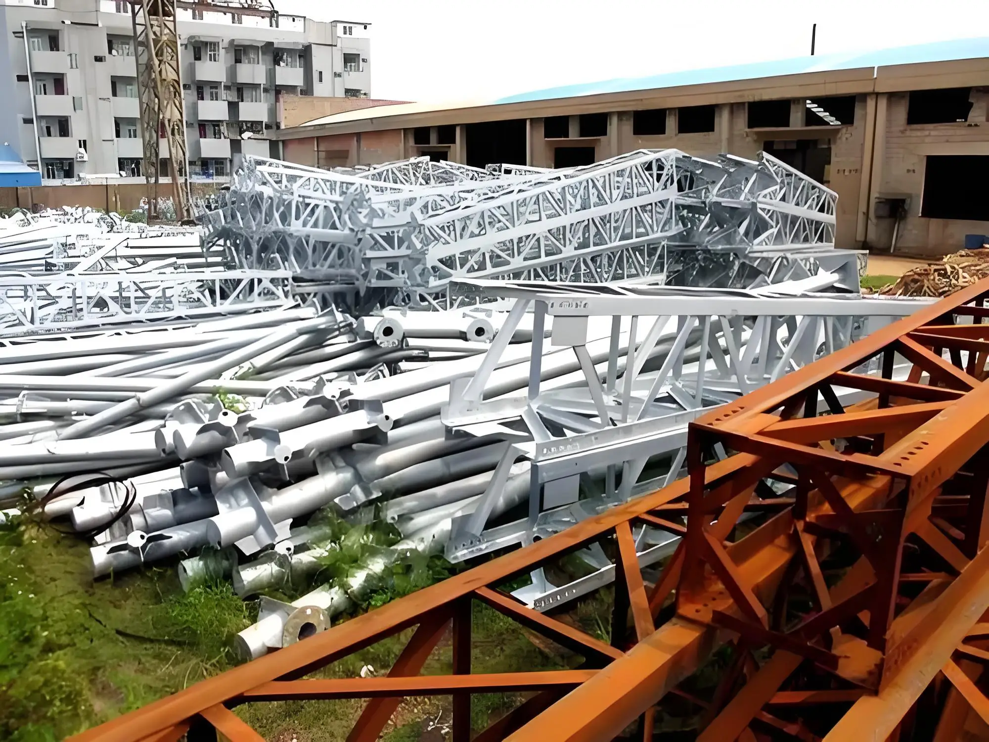 Outdoor Steel Structure Platform Observation Tower with Lightning Rod