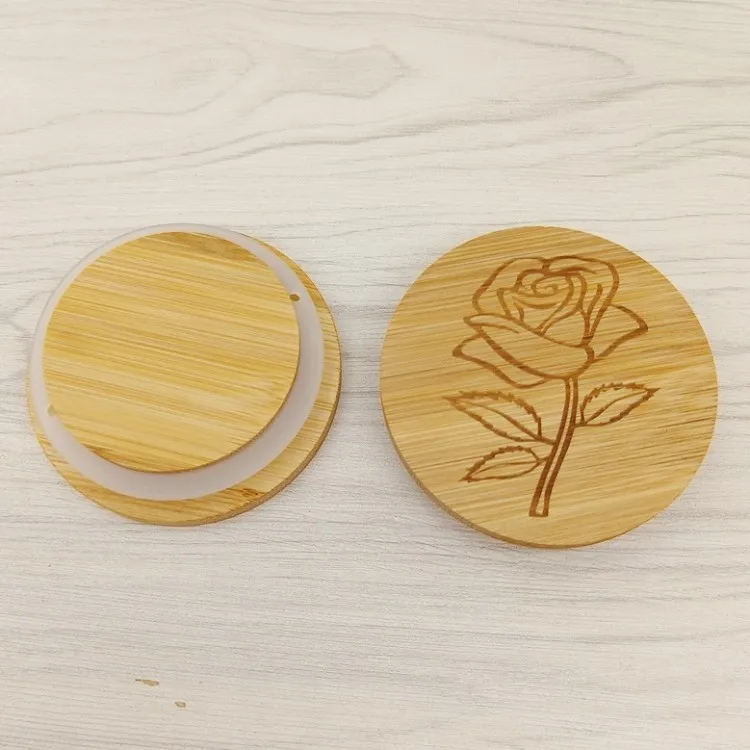 Wholesale Nature Style Bamboo Lid Wood Lids with Sealing Ring
