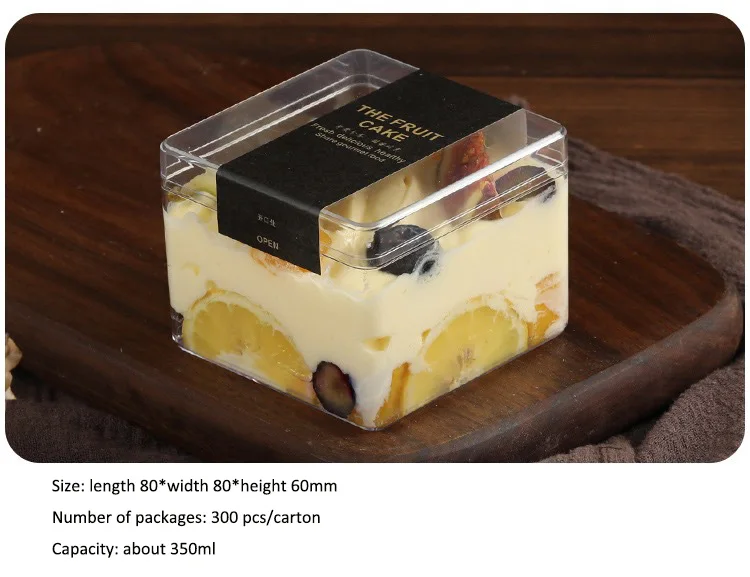 Customizable Clear Acrylic Cake Boxes for Sushi & Cookies