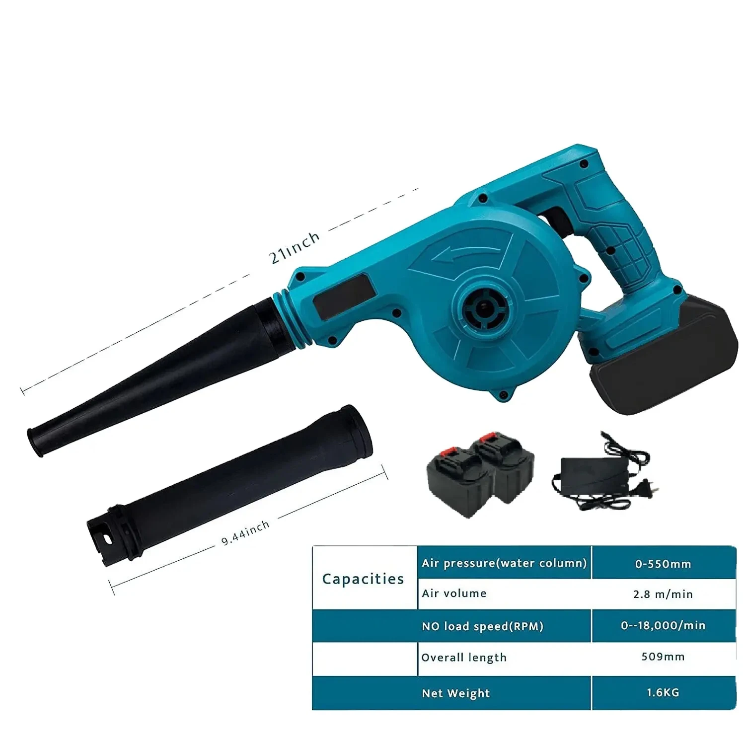 Professional Electric Battery Cordless Air Leave Leaf Blower 36v Li-ion ...