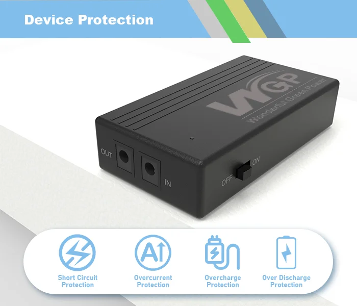 Wgp Mini Dc Ups 12v 2a Mini Ups Wifi Router Monitor Dc Ups For Router ...