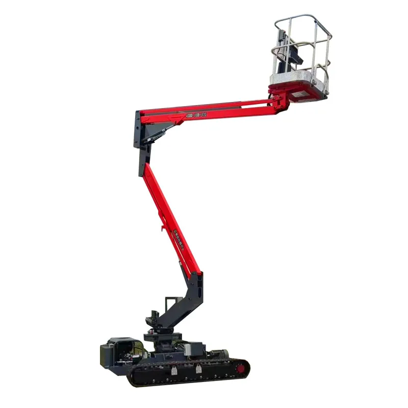 6m mini telescopic arm elevator crawler bend arm hinge elevator for ...