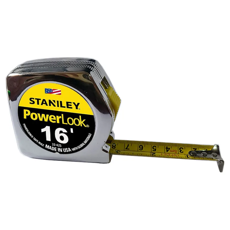 Staniley Silver Chrome Coated Shell 16ft' 25ft' Retractable Tape ...