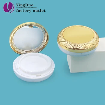 Gold Circular Pattern Compact Container Air Cushion Empty Container ...