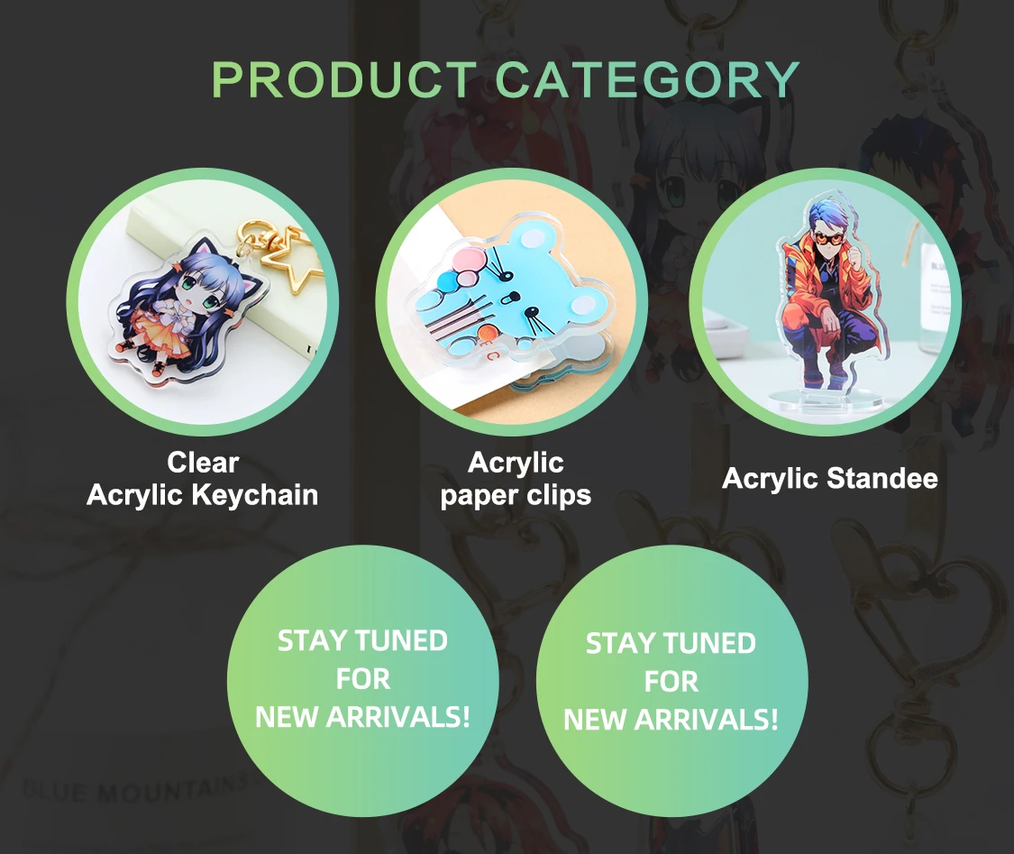 Custom Acrylic Standee Display Stand Cartoon Rainbow Painted Acrylic ...