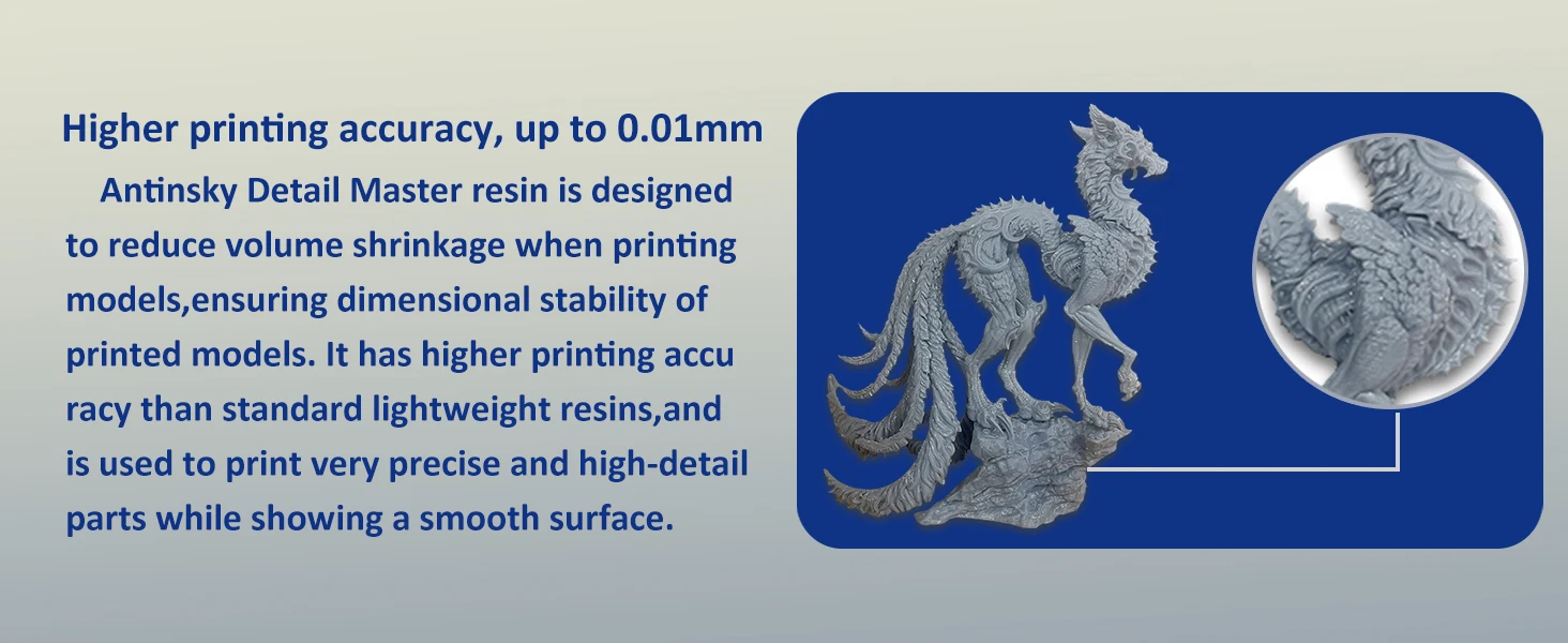 Antinsky Detail Master Resin 1kg High Precision 3D Photopolymer Resin ...
