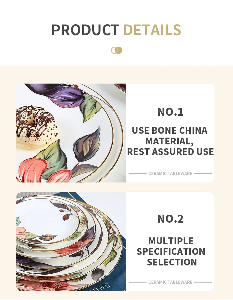 Fine Bone China Dinnerware Restaurant Crockery Dinner Sets Wedding ...