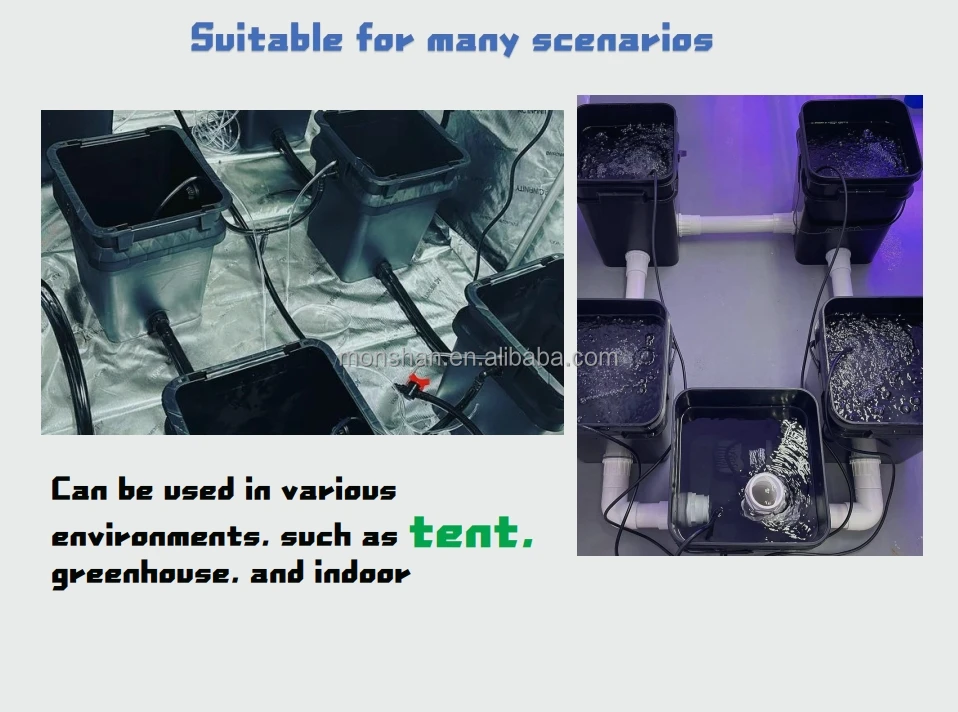 RDWC Clone Bucket Hydroponics Growing System 4/6/8/10/18 Buckets Custom ...