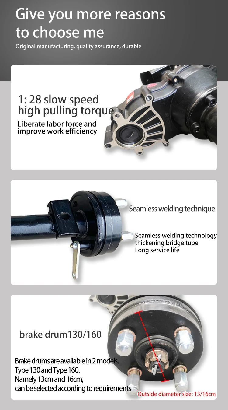 48V Electric Drive Axle Reducer Brushless Motor Kit