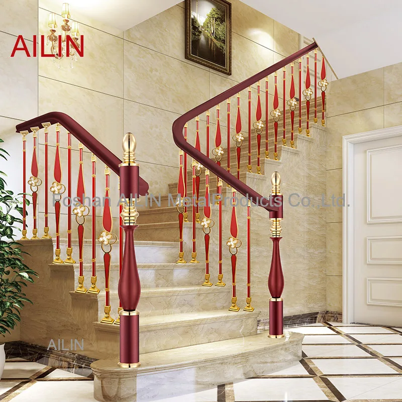 2024 New Models Handrail Stair Railing Alloy Aluminum Golden - Buy ...