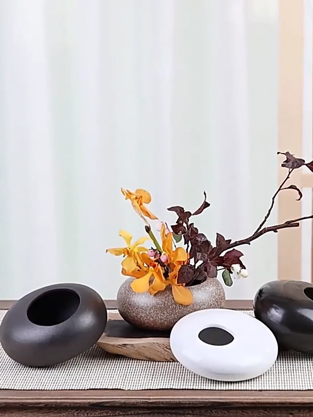 Planter Ceramic Flower Pot Plant Pots Kenzan Flower Arrangement Vases ...